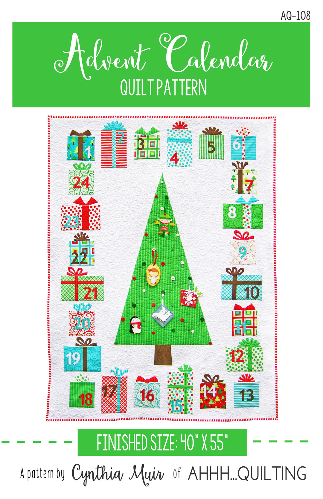 Advent Calendar Quilt Pattern - PAPER – Ahhh...Quilting